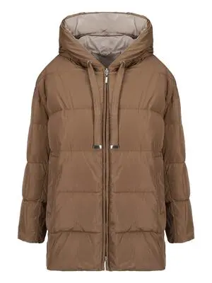 Max Mara Zip-up Drawstring Reversible Jacket - Brown