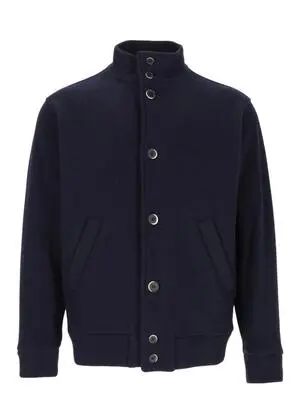 Barena Venezia High-neck Button-up Jacket - Navy Blue