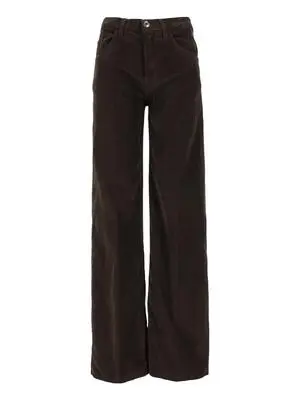 DONDUP Dondup Logo Patch Wide-Leg Trousers