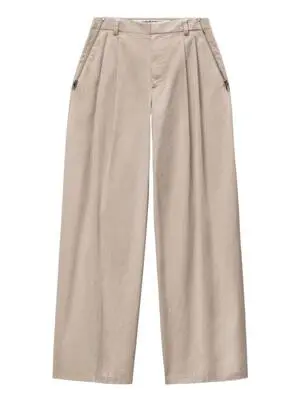 Alexander Wang Mid-rise Tailored Wide-leg Pants - Stone