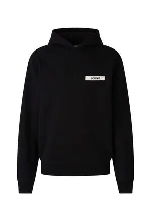 Jacquemus Jacquemus Long-Sleeved Hoodie With Logo Detail Black