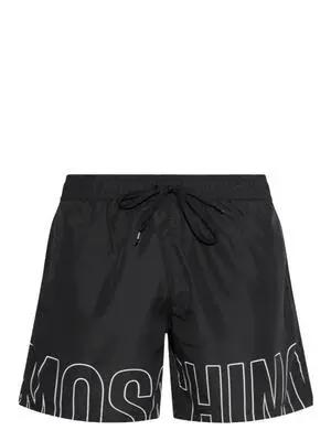 Moschino Drawstring Swim Trunks - Black