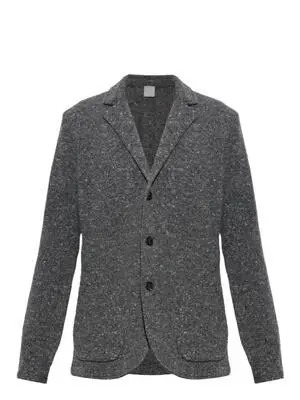 Eleventy Long Sleeve Collared Cardigan - Grey