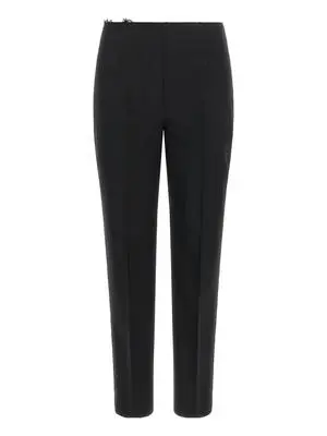 GIANLUCA CAPANNOLO Frayed Edge Casual Pants - Black
