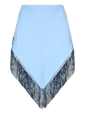 Rabanne Embellished Asymmetric Mini Skirt - Blue