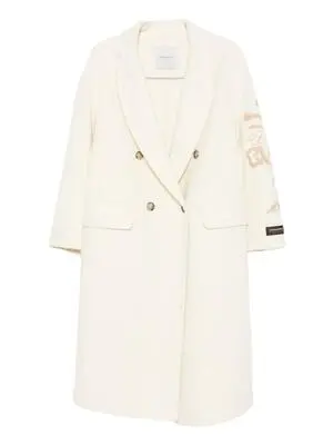 ERMANNO FIRENZE Floral Embroidered Double-breasted Coat - No