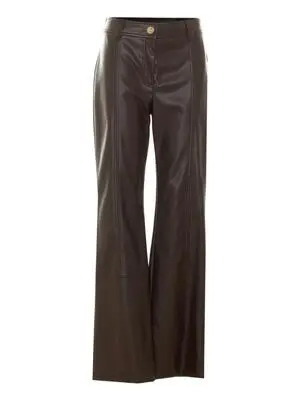 Liu Jo Faux Leather Wide-leg Pants - X0807