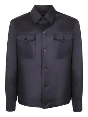 LARDINI Long Sleeve Casual Jacket - Blue