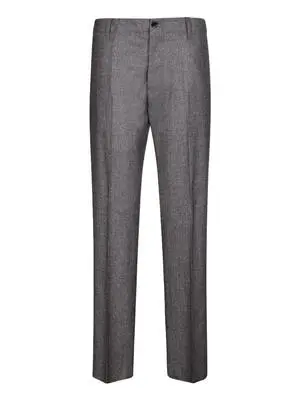 LARDINI Tailored Trousers With Belt Loops - Black
