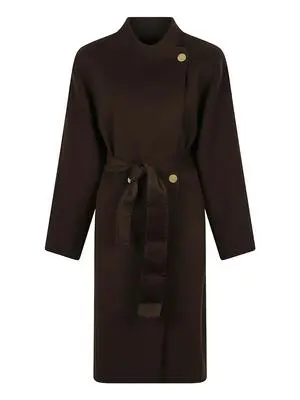 Alberta Ferretti Belted Coat - Black
