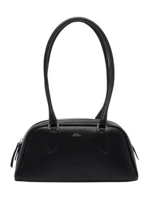 A.p.c. Leather Zippered Handbag - Black
