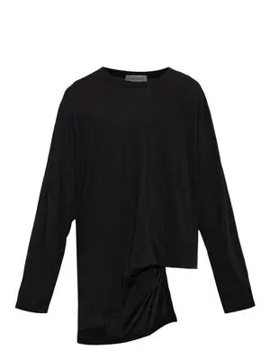 Yohji Yamamoto Crew Neck Long-sleeved T-shirt - Black
