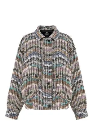 Missoni Chevron Knit Sequined Bomber Jacket - Multi-color