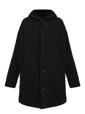 Yohji Yamamoto Long-sleeved Hooded Jacket - Black