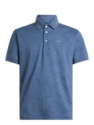 Etro Paisley-print Polo Shirt - Blue