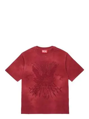 DIESEL® Tattoo-effect Graphic-print T-shirt - Red