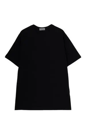 Yohji Yamamoto Soft Single Jersey Round Neck Ss Tee - Black