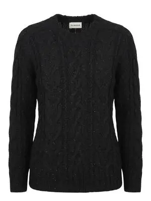 P.a.r.o.s.h Embellished Cable-knit Sweater - Black
