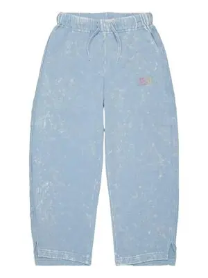 DIESEL® Acid-wash Logo Track Pants - Light Blue