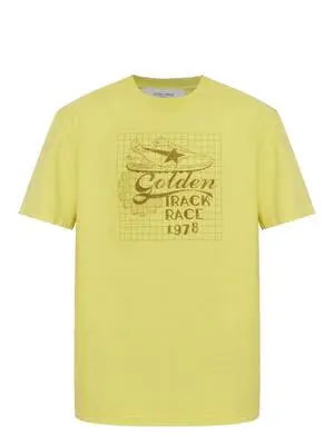 GOLDEN GOOSE Logo Printed Journey T-shirt - Green