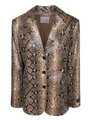 ERMANNO FIRENZE ERMANNO FIRENZE Single-Breasted Snake Print Blazer