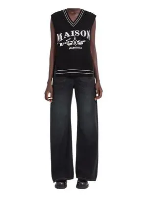 MAISON MARGIELA Knitted Wool Vest - Black