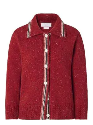 Thom Browne Thom Browne Hector Pointelle-Knit Cardigan Red