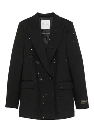ERMANNO FIRENZE Double-breasted Blazer - Black
