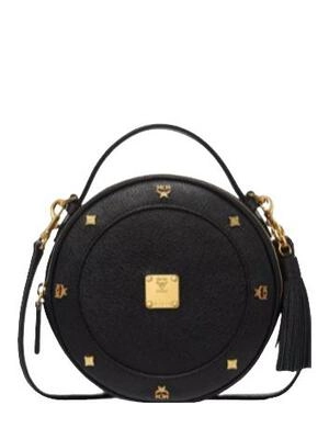 Mcm Pina Studded Shoulder Bag - Black