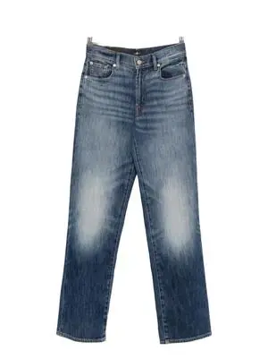 7 For All Mankind Stovepipe Straight Leg Jeans - Blue