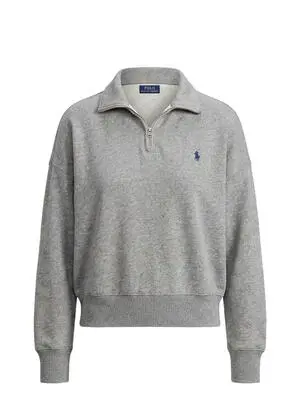 Polo Ralph Lauren Half-zip Sweatshirt With Embroidered Pony Logo - Gray