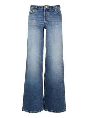 A.P.C. A.P.C. Elisabeth Wide-Leg High-Waisted Jeans In Stonewashed Denim