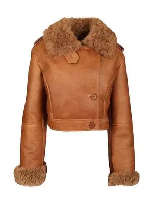 Chloé Cropped Boxy Jacket - Orange