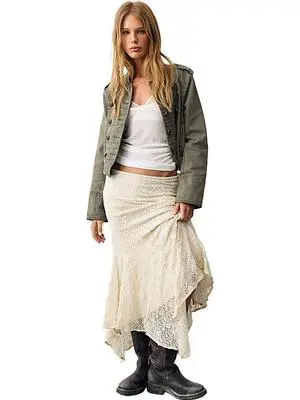 Free People Bella Lace Mermaid Skirt - Tea
