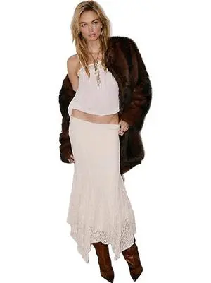 Free People Bella Lace Mermaid Skirt - Tea
