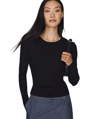 ELODIE Elodie Lace-Back Ribbed Top