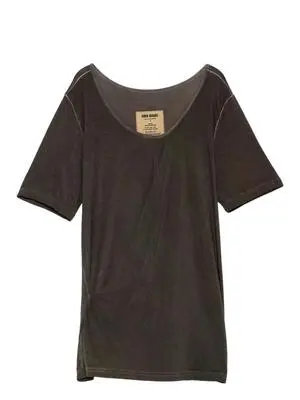 UMA WANG Twist Detail T-shirt - Brown