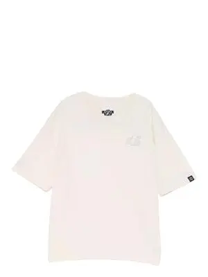 AGNES B. Embroidered Logo T-shirt - Neutrals