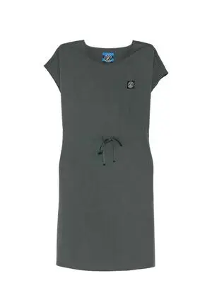 AGNES B. Logo Patch Dress - Blue