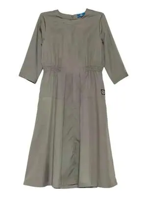 AGNES B. Logo Patch Midi Dress - Green