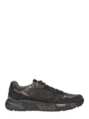 Premiata Logo Patch Panel Sneakers - Black