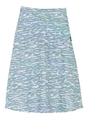 AGNES B. Printed Midi Skirt - Blue