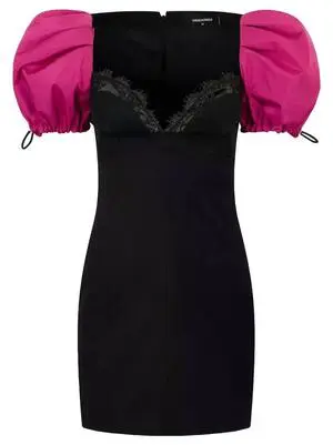 Dsquared2 Lace-trim Mini Dress - Black