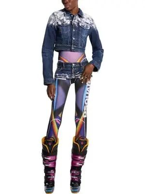 Dsquared2 Distressed Denim Skirt - Blue