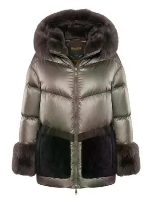 MOORER Moorer Faux-Fur Trimmed Hooded Down Jacket