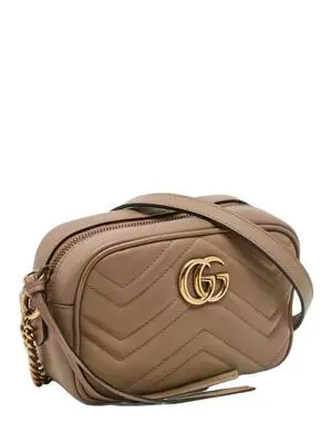 Gucci Gg Marmont Matelassé Camera Bag - Neutrals