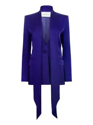 Nina Ricci Scarf-detail Cady Blazer - Blue