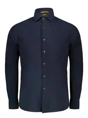 MOORER Sorrento Logo-detail Shirt - Blue