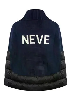 MOORER Panelled High-neck Sweater - Blue
