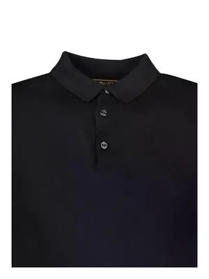 MOORER Franco Short-sleeve Polo Shirt - Black